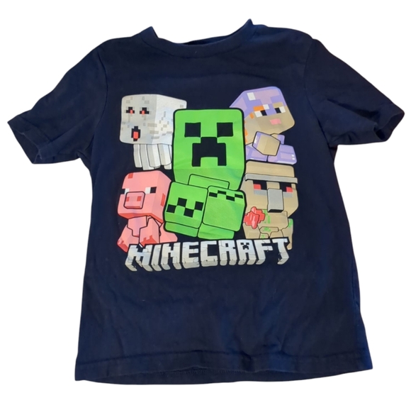 Mojang | Shirts & Tops | Mojang Navy Minecraft Graphic Tee Shirt | Poshmark